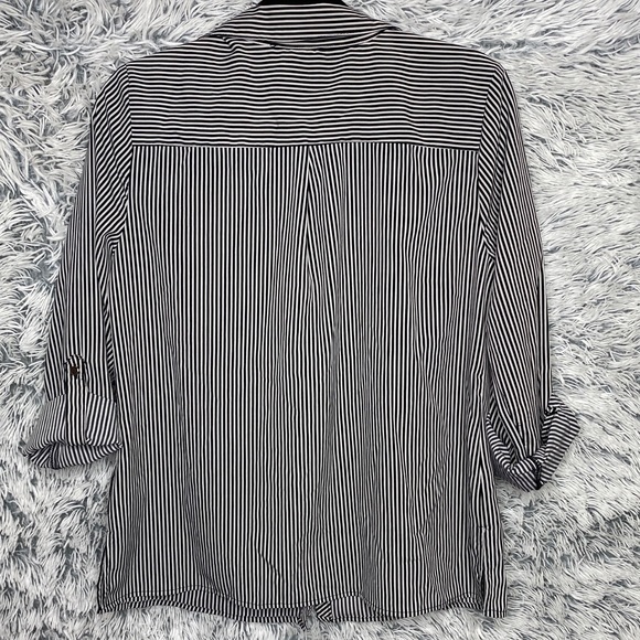 Notations | Tops | Notations Striped Button Up Womens Dress Shirt ...